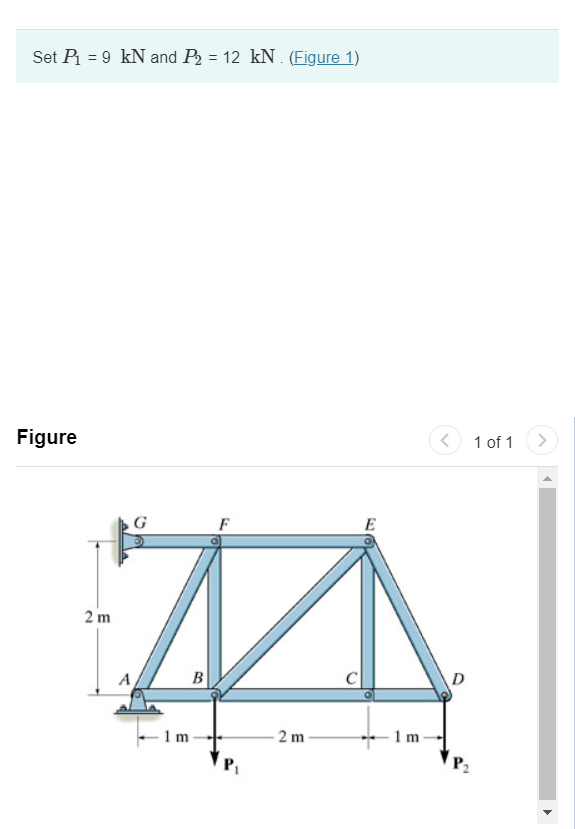 Solved Part A) Determine the force in member AB, and state | Chegg.com