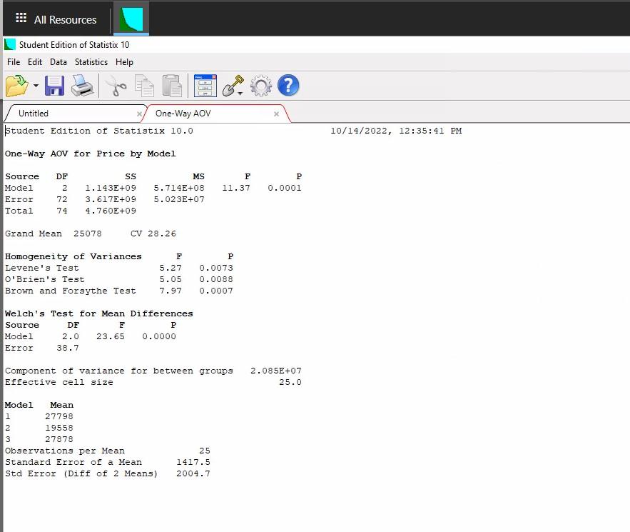 Solved Below is an ANOVA test. 1) Is there a significant | Chegg.com