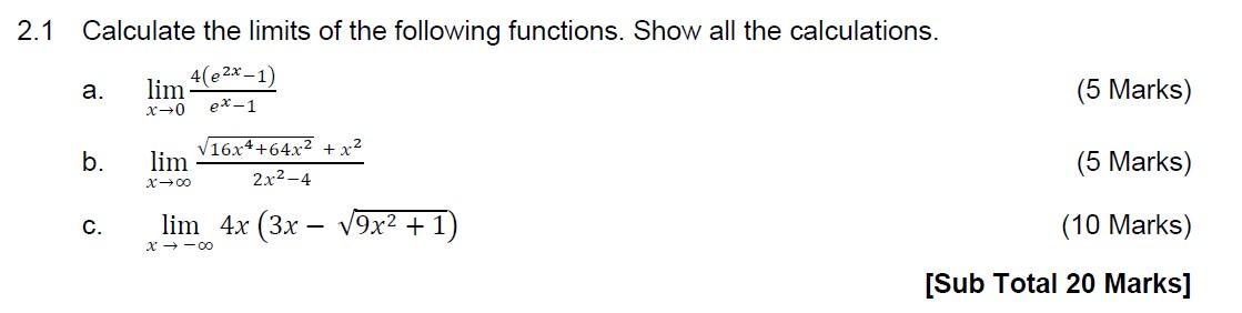 solved-2-1-calculate-the-limits-of-the-following-functi