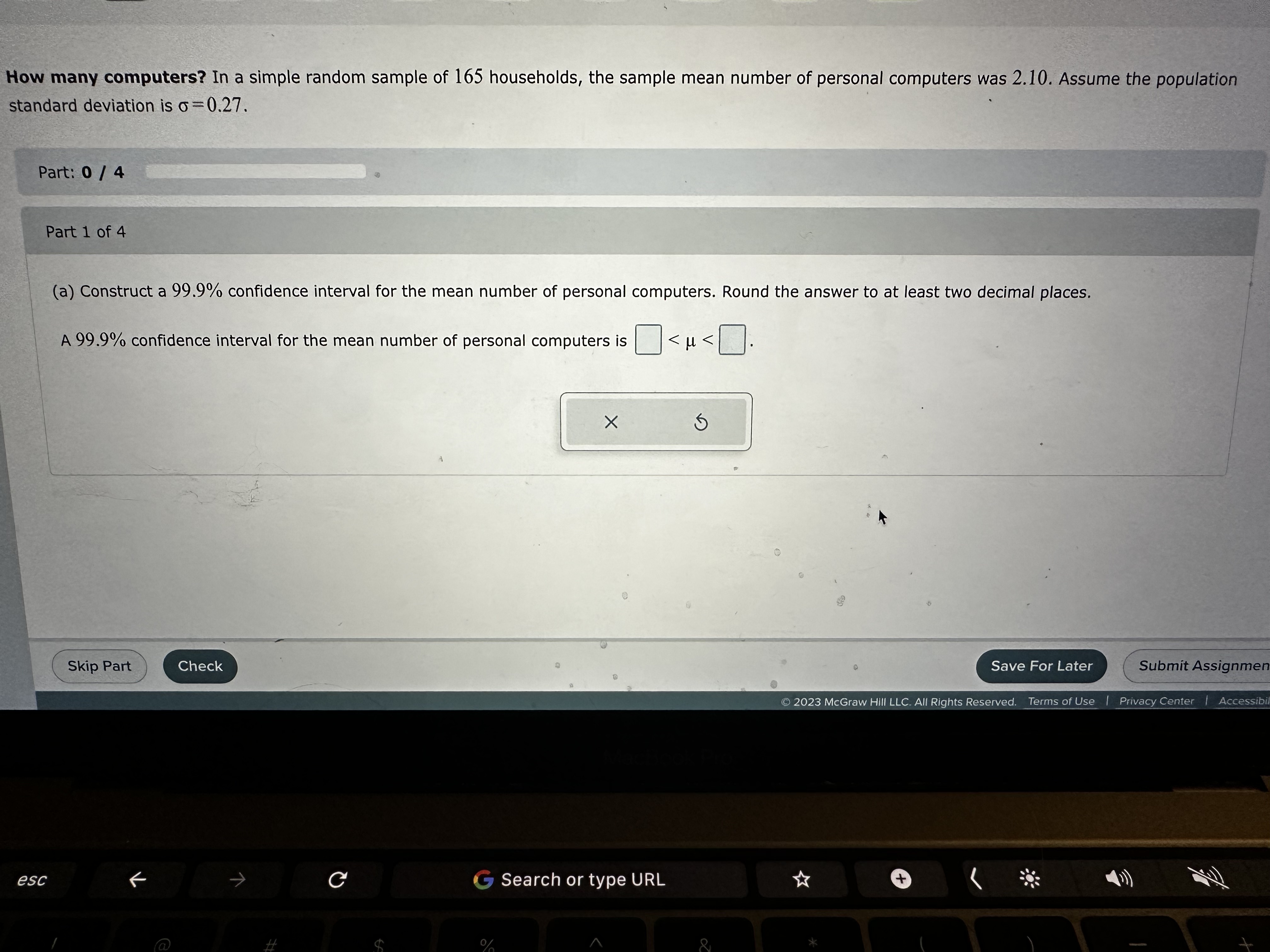 Solved How many computers? In a simple random sample of 165 | Chegg.com