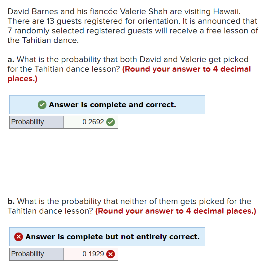 Solved David Barnes and his fiancée Valerie Shah are | Chegg.com