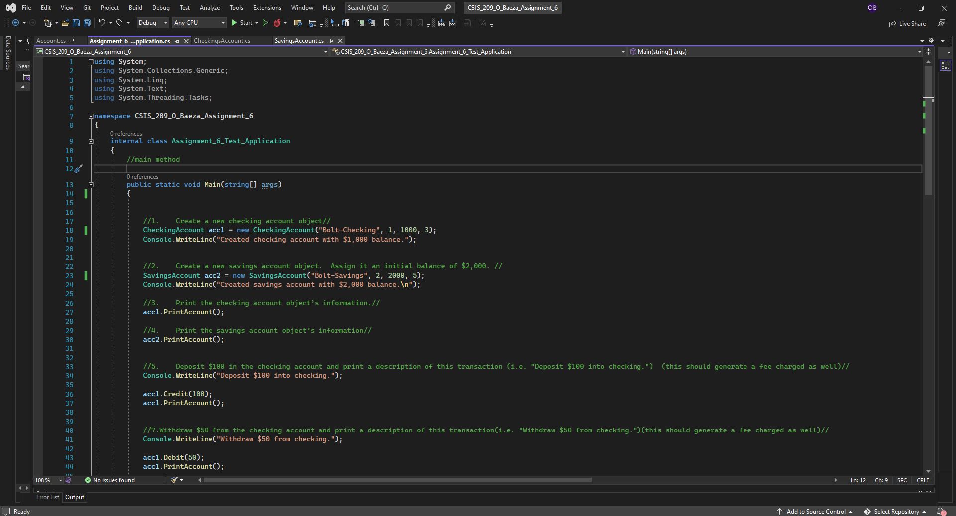 Solved Need help creating the exceptions for this C# | Chegg.com
