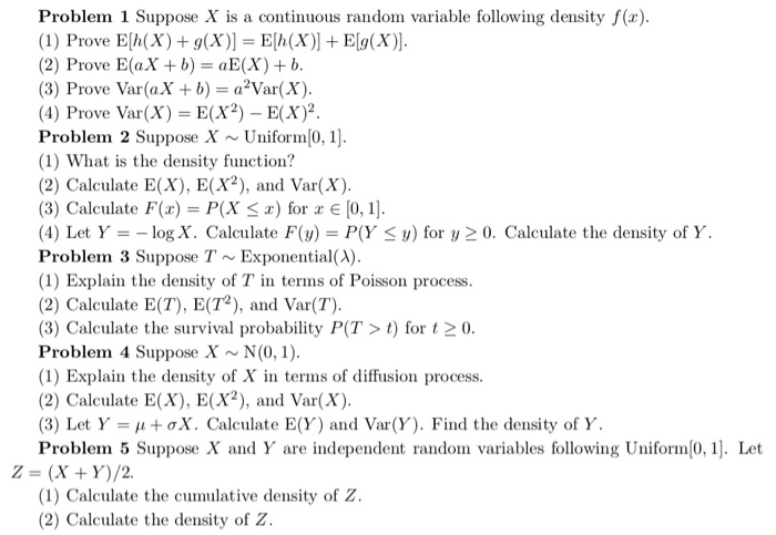 Solved Problem 1 Suppose X is a continuous random variable | Chegg.com Solved Problem 1 Suppose X is a continuous random variable | Chegg.com