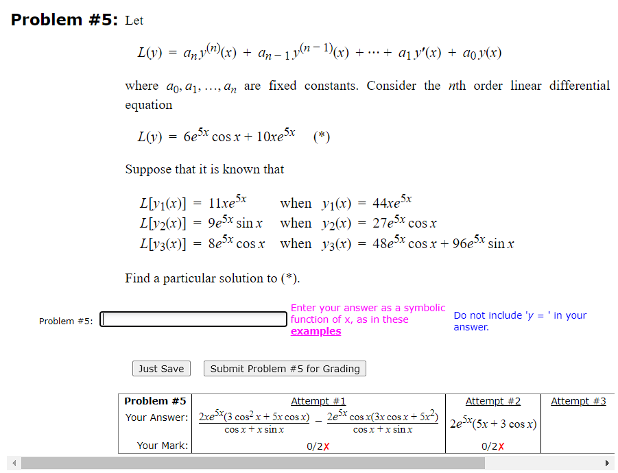 Solved Problem \#5: Let | Chegg.com