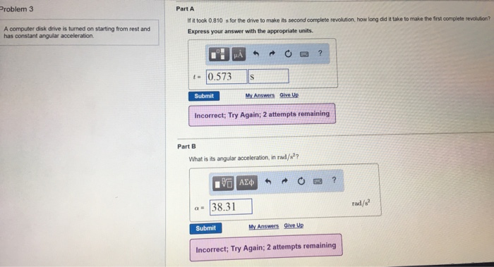Solved A computer disk drive is turned on starting from rest | Chegg.com