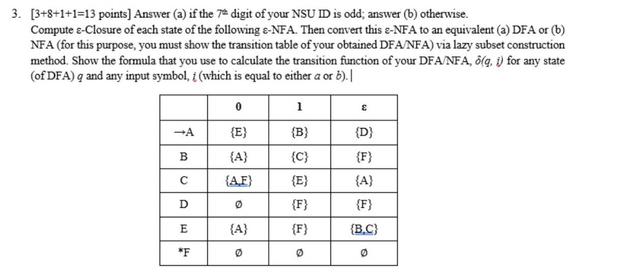 Solved 3. [3+8+1+1=13 points] Answer (a) if the 7th digit of | Chegg.com