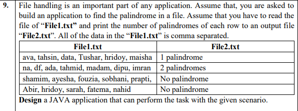 Solved 9. File handling is an important part of any | Chegg.com