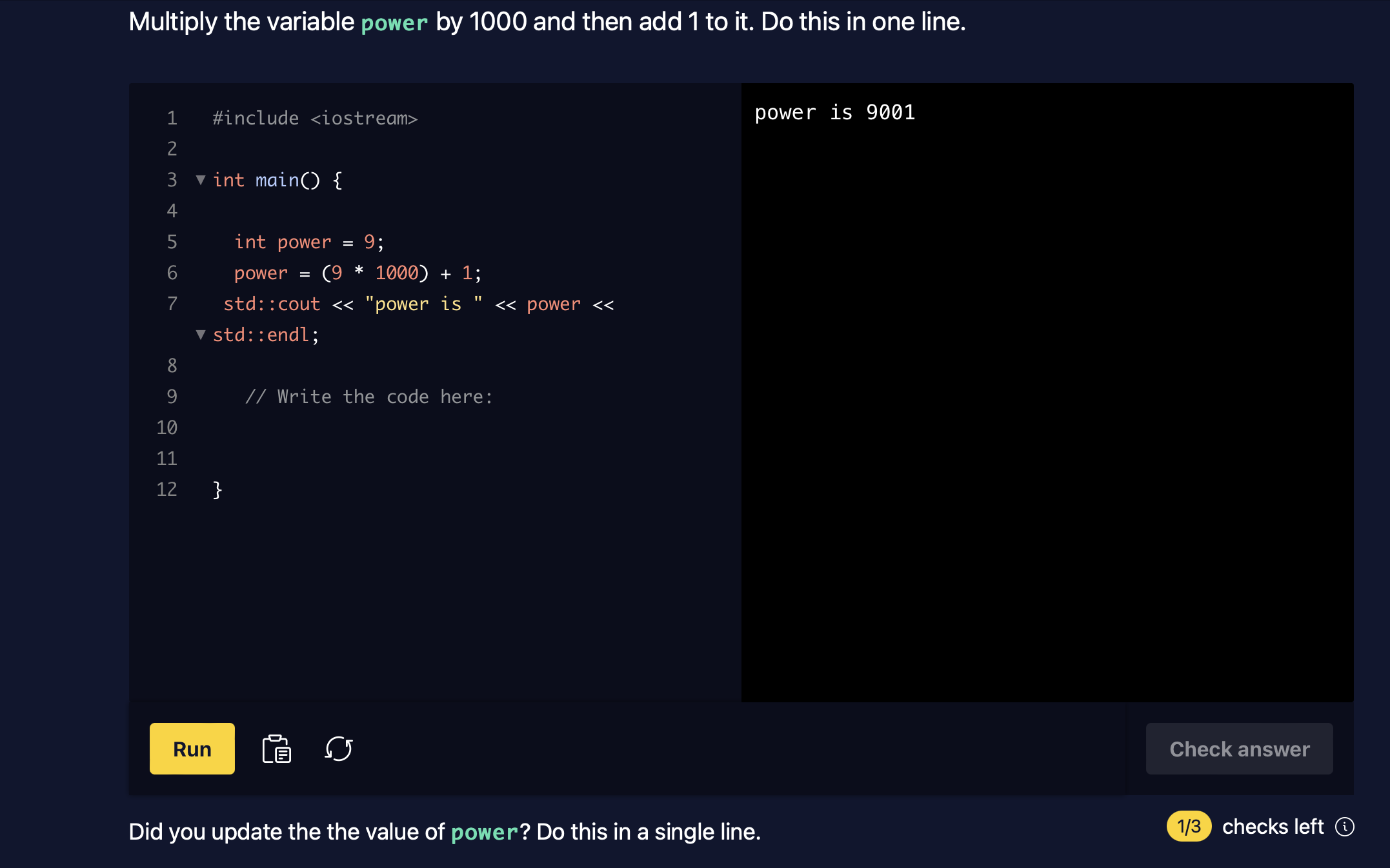 Solved Hey, I just started coding C++ and I've been stuck on | Chegg.com