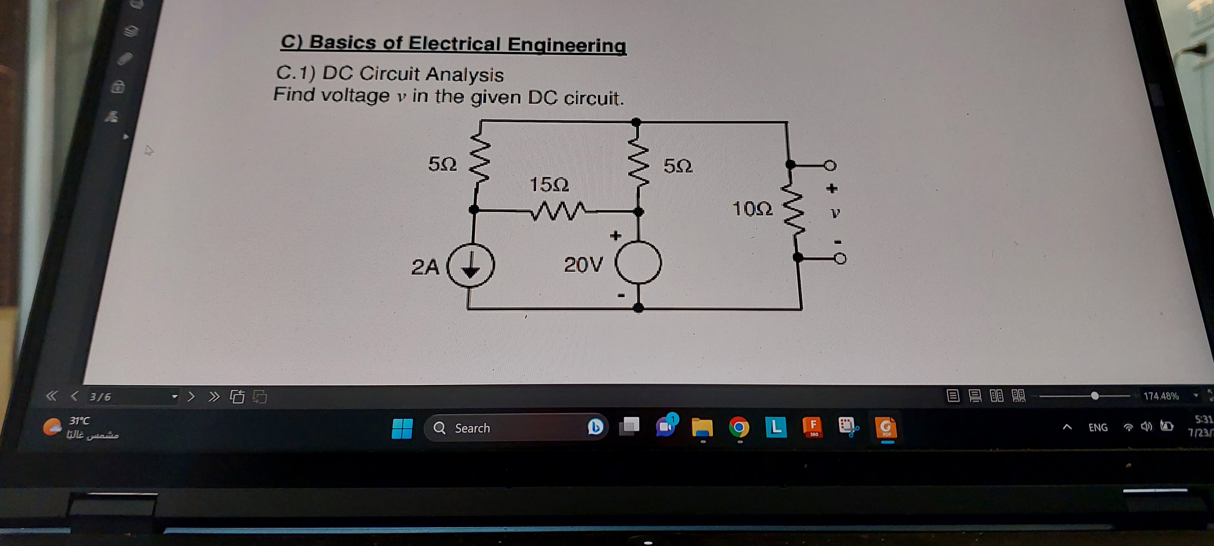 Solved C Basics Of Electrical Engineering C1 Dc Circuit 0036