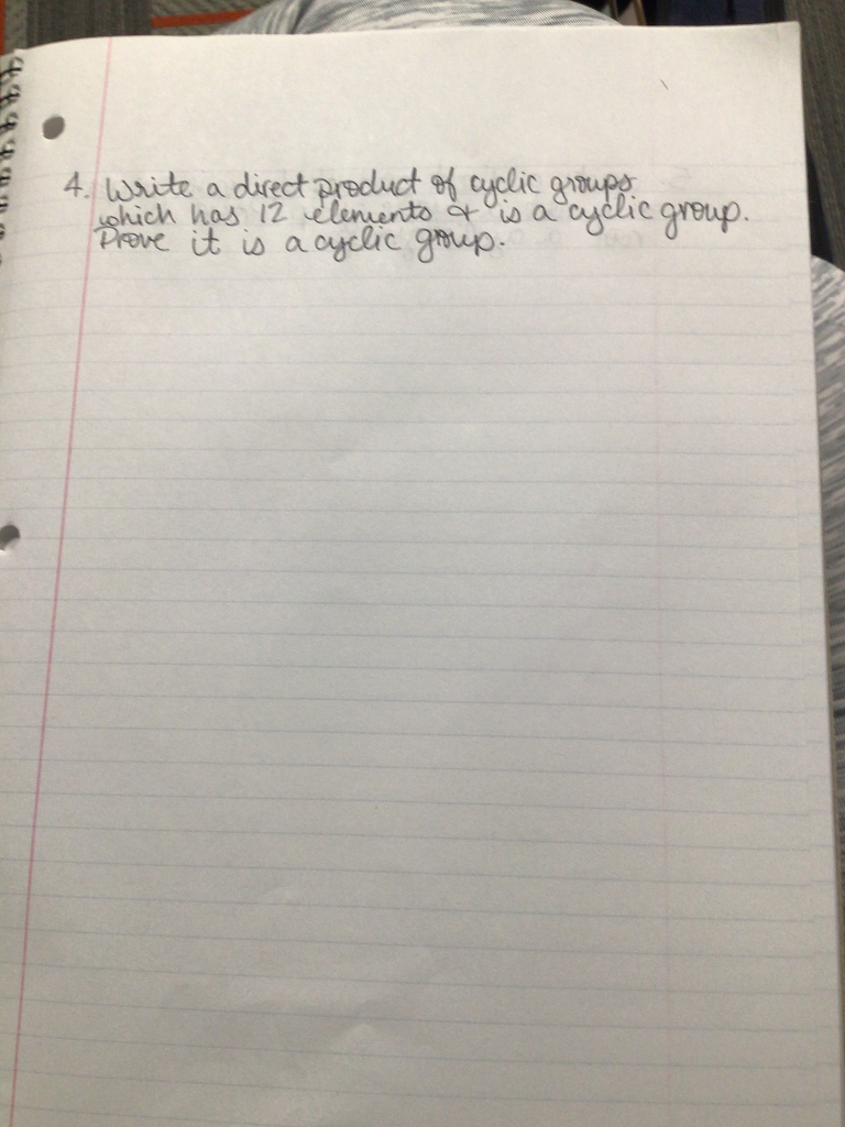 Solved 4. Write a direct product of cyclic groups which has | Chegg.com