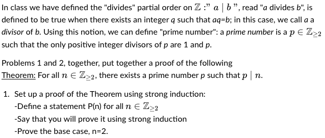Solved In class we have defined the "divides" partial order | Chegg.com