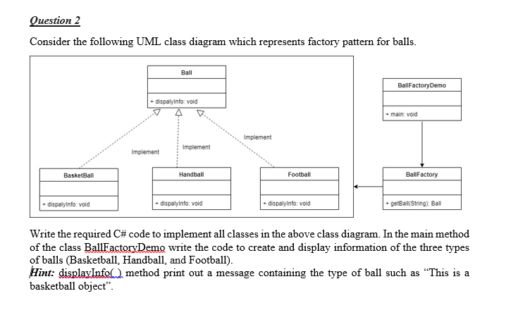 Solved Question 2 Consider the following UML class diagram | Chegg.com
