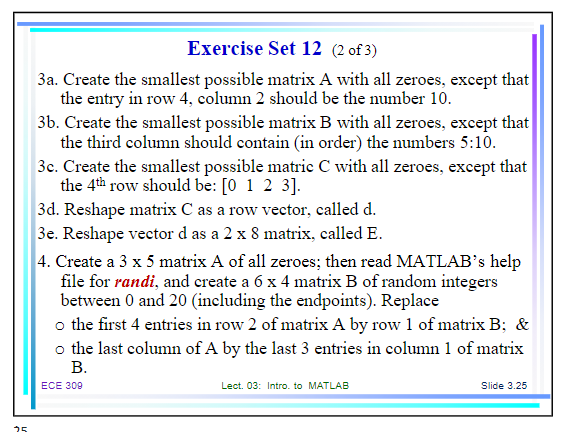 Solved Exercise Set 12 (1 of 3) Make a single m-file to | Chegg.com