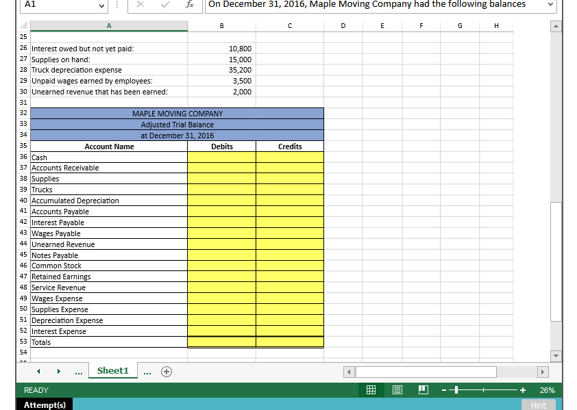 Maple Moving Company has provided you their | Chegg.com