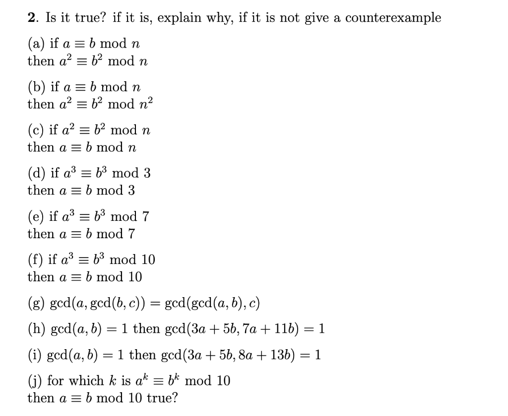 Solved 2. Is it true? if it is, explain why, if it is not | Chegg.com