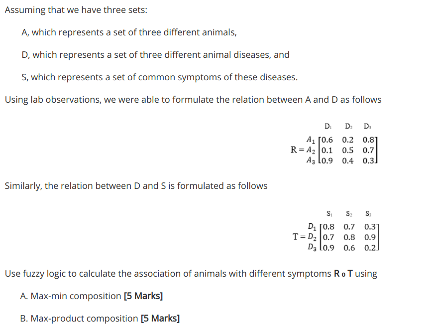 Solved Assuming that we have three sets: A, which represents | Chegg.com