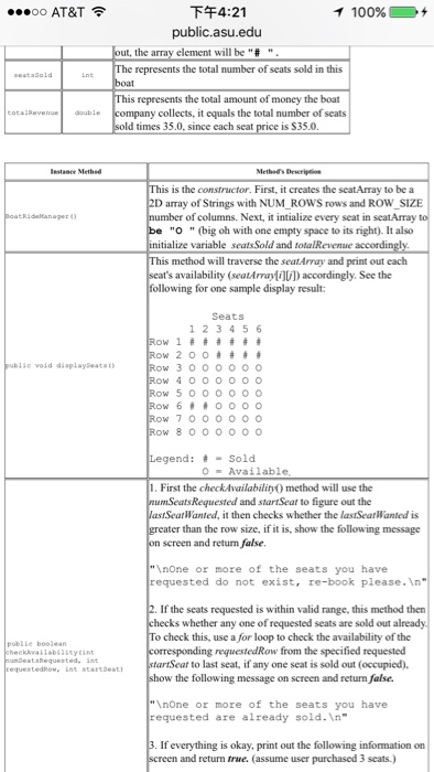 Solved TAF4:21 T 100% oo AT&T public asu.edu ASU CSE 110 | Chegg.com