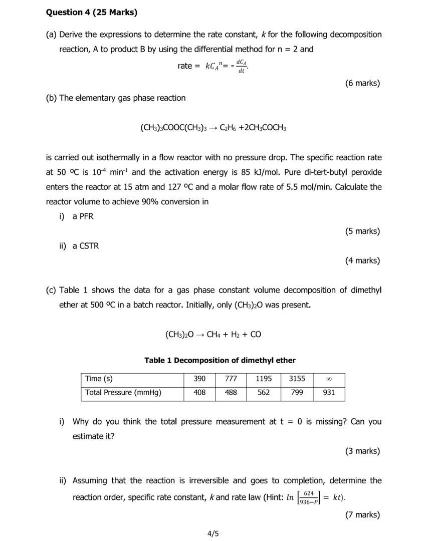 Solved Question 4 (25 Marks) (a) Derive the expressions to | Chegg.com