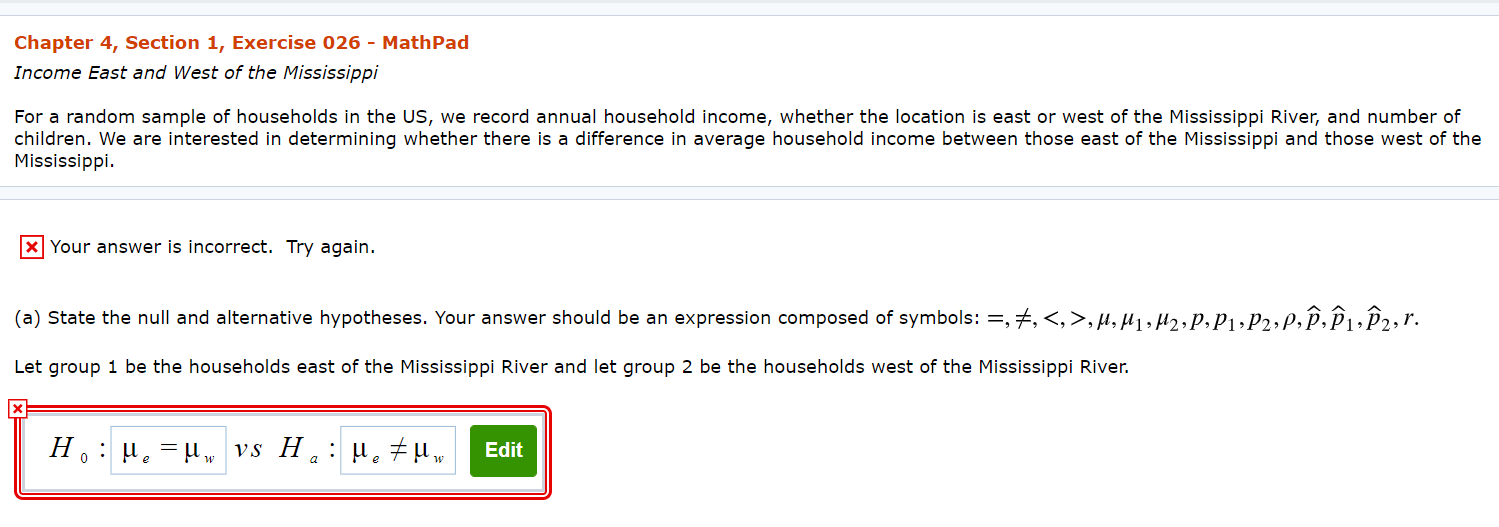 Solved Chapter 4, Section 1, Exercise 026 - MathPad Income | Chegg.com