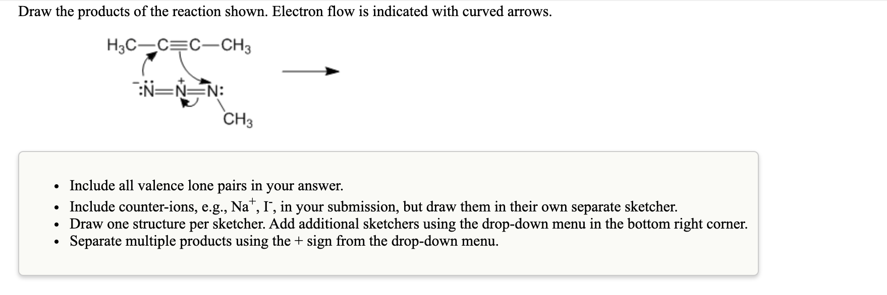 Solved Draw the products of the reaction shown. Electron | Chegg.com