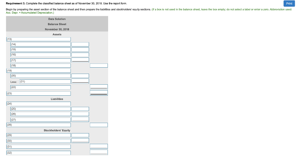 Solved Print 3. Data Solution's completed worksheet at | Chegg.com