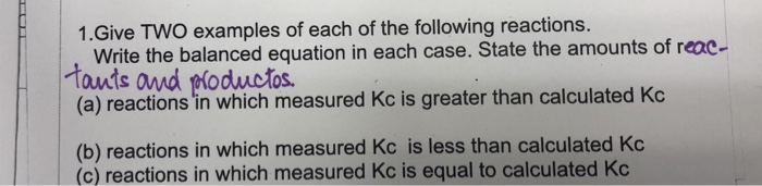 Solved 1.Give TWO examples of each of the following | Chegg.com