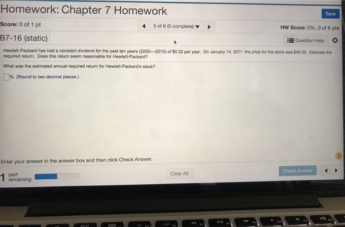 Solved Homework: Chapter 7 Homework Score: 0 of 1 pt B7-16 | Chegg.com