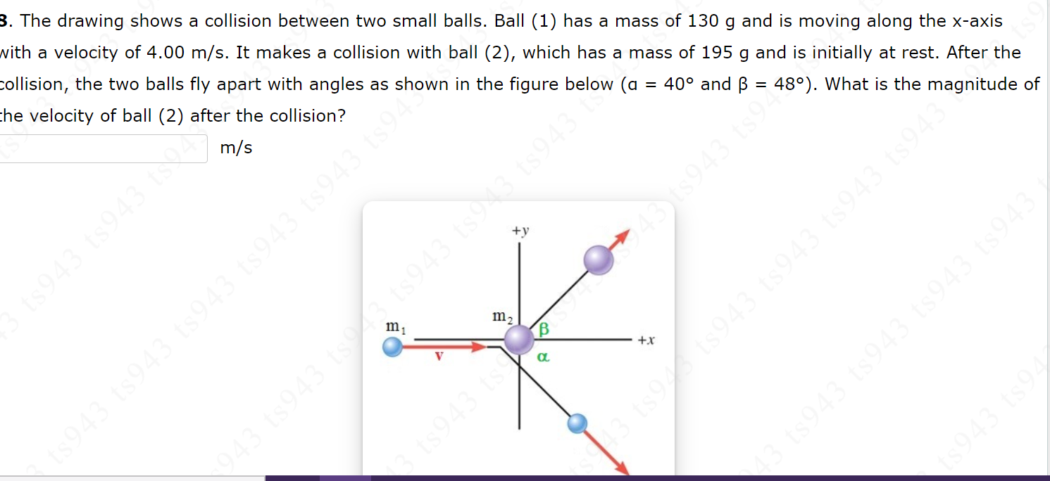 Solved 3. The drawing shows a collision between two small | Chegg.com