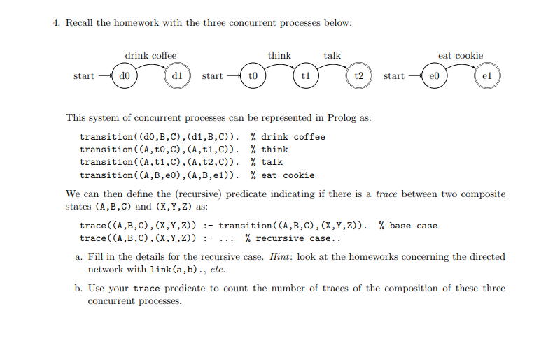 Solved 4. Recall the homework with the three concurrent | Chegg.com