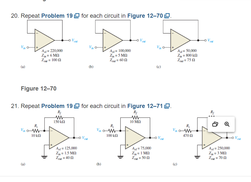 Solved 20. Repeat Problem 19 for each circuit in Fiqure | Chegg.com