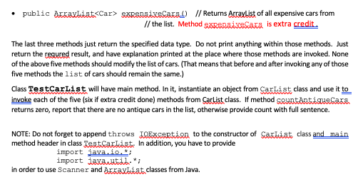 Solved Cs152 Project 1 Arraylist Of Objects And Input File 1500