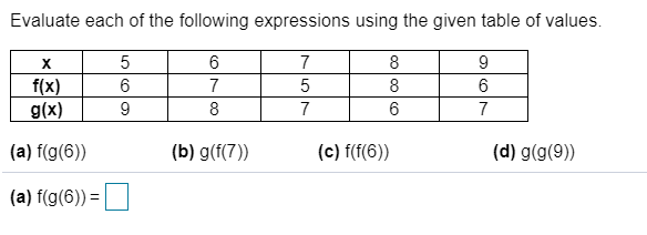 Solved Evaluate each of the following expressions using the | Chegg.com