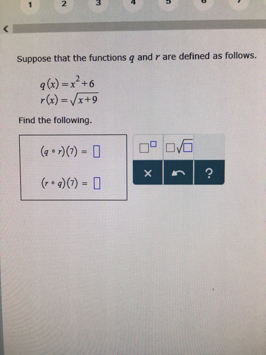 Solved 2 3 4 Suppose that the functions q and r are defined | Chegg.com