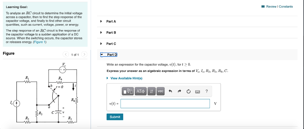 Solved u Review Constants Part A Learning Goal: To analyze | Chegg.com