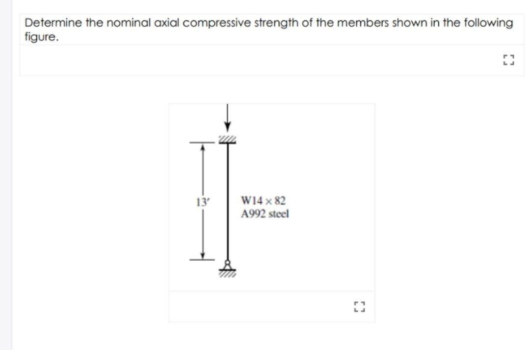 Solved Determine the nominal axial compressive strength of | Chegg.com