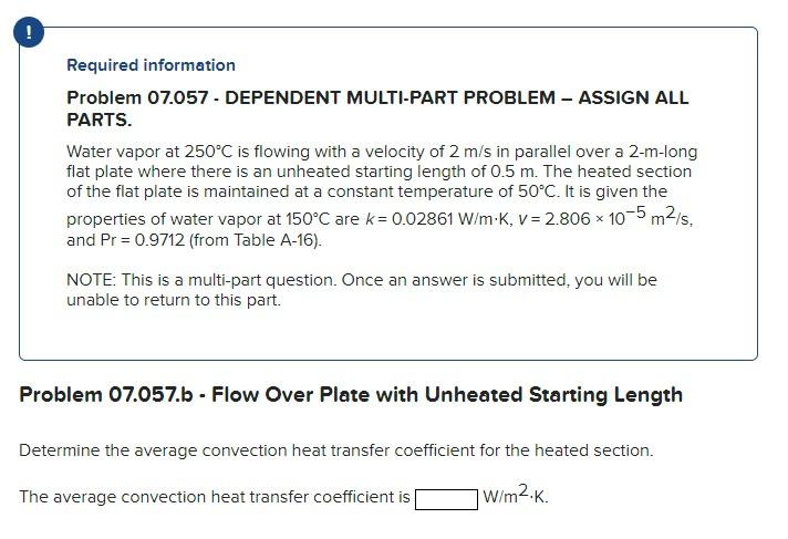 Solved ! Required information Problem 07.057 - DEPENDENT | Chegg.com