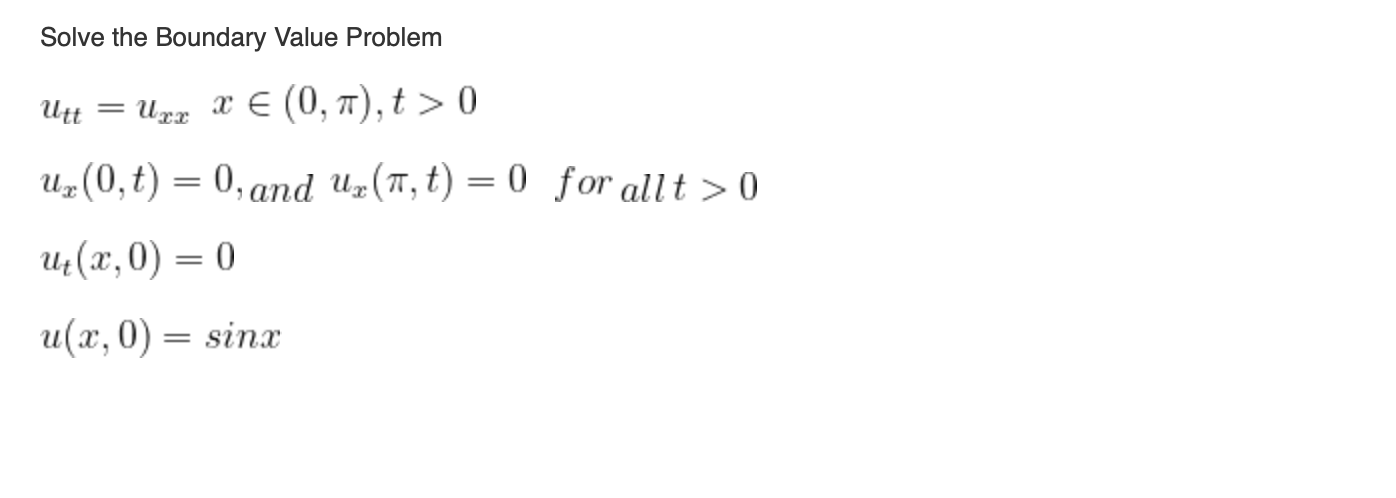 Solved Solve the Boundary Value Problem Utt Urr 2 + (0, T),t | Chegg.com