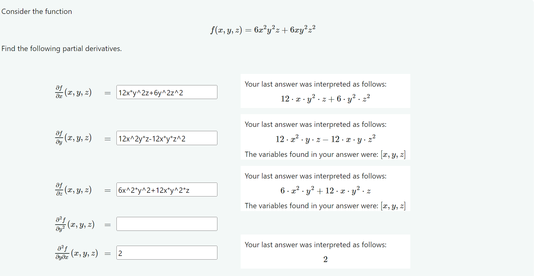 solve these partial derivatives | Chegg.com