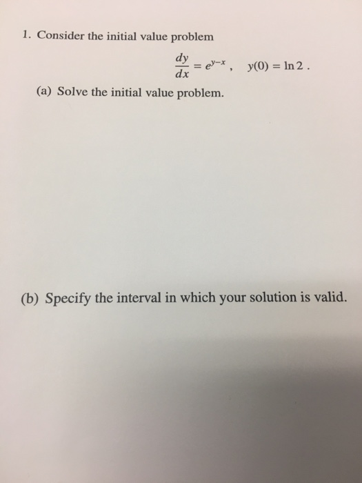 Solved Consider the initial value problem dy/dx = e^y - x, | Chegg.com