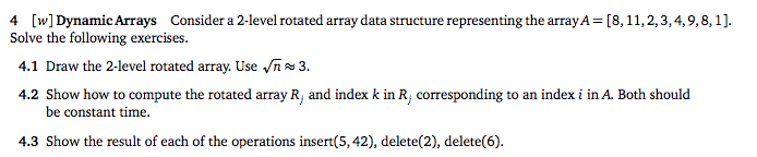 4 [w]Dynamic Arrays Consider a 2-level rotated array | Chegg.com
