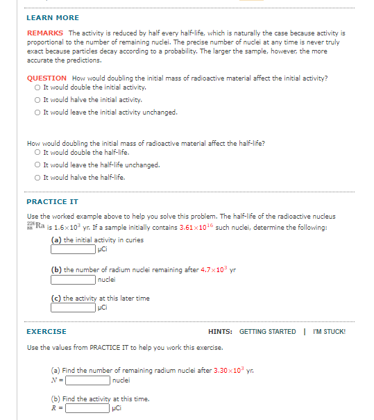 Solved SOLUTION (A) Determine the initial activity in | Chegg.com