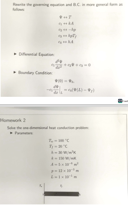 Solved Rewrite the governing equation and B.C. in more | Chegg.com