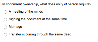 Solved In concurrent ownership, what does unity of person | Chegg.com