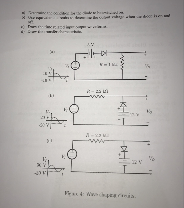 Solved 3 Wave-Shaping Circuits Consider the diode wave | Chegg.com Solved 3 Wave-Shaping Circuits Consider the diode wave | Chegg.com