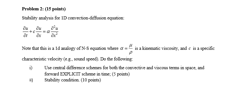 Solved Problem 2: (15 points) Stability analysis for ID | Chegg.com