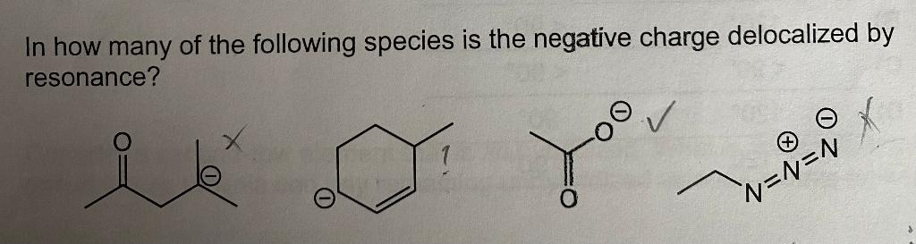 Solved In how many of the following species is the negative | Chegg.com