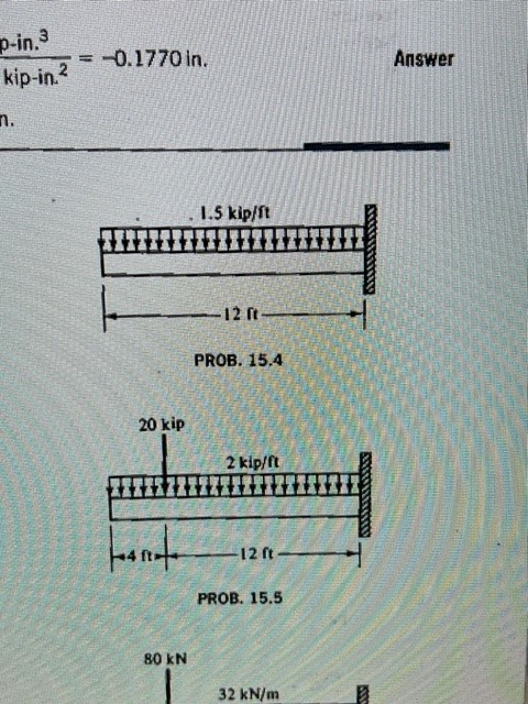 Solved 15.1 ﻿through 15.8 ﻿use the moment area method to | Chegg.com