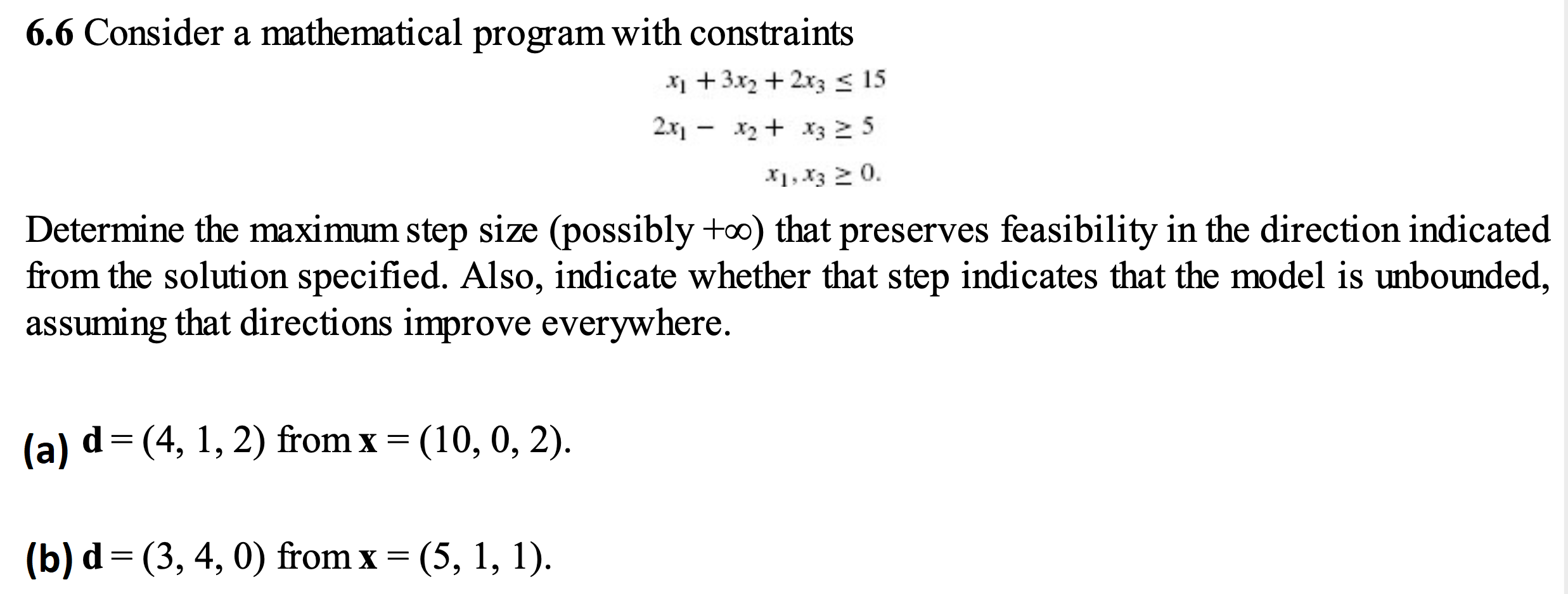 6.6 Consider a mathematical program with constraints | Chegg.com