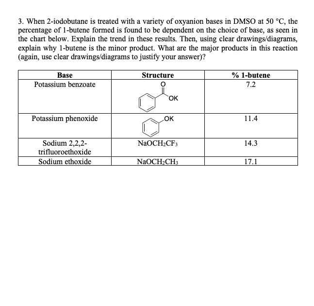 Solved 3. When 2-iodobutane is treated with a variety of | Chegg.com