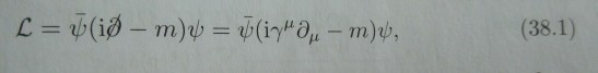 Solved Problem 9, Dirac lagrangian density and recovering | Chegg.com